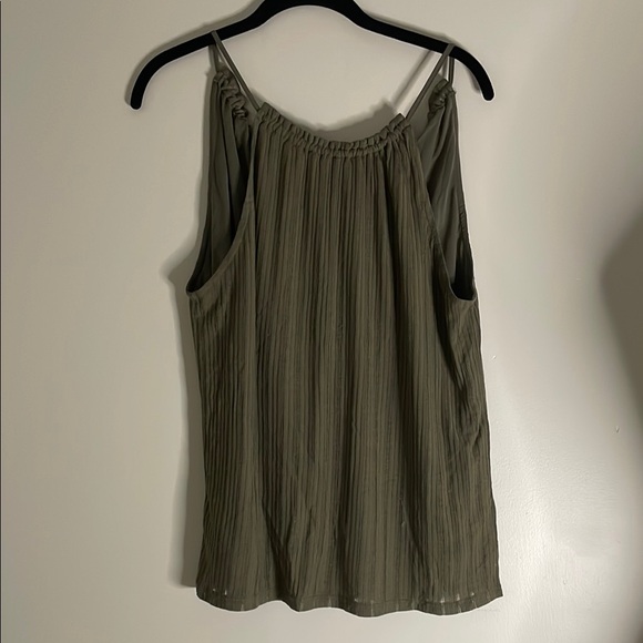 Soho | Tops | Soho Olive Green Pleated Tank Top | Poshmark